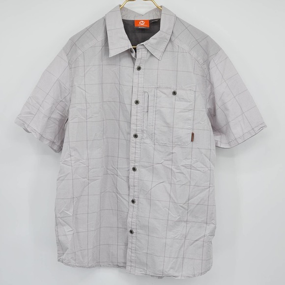Merrell | Shirts | Merrell Mens Short Sleeve Selectwick Button Up Gray ...